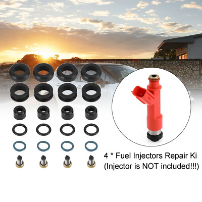 4PCS Fuel Injectors Repair Seal Kit 1001-87F90 fit Toyota Corolla 1.8L ...