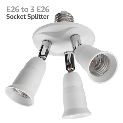 3-in-1 Light holder, Two way light socket, Twin light bulb socket ...