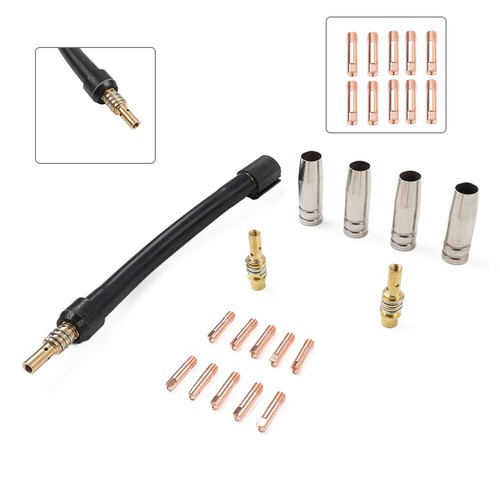 17pcs Flexible mig welding neck 035 M6 Nozzle Kit for MB 15AK MIG ...