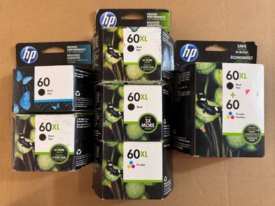 HP 60XL / 60 OEM Ink Cartridges Black And Tri-color Lot 7 883585702589 ...
