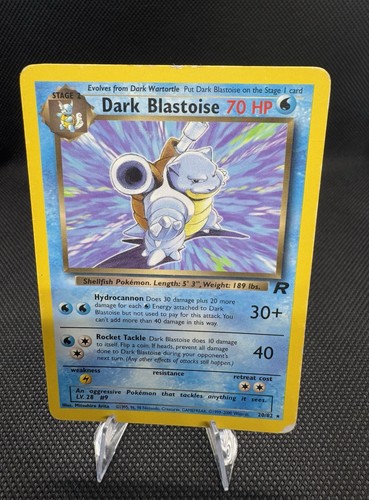 Dark Blastoise 20/82 Pokémon Card. Year 1999-2000 Wizards Stage 2 ...