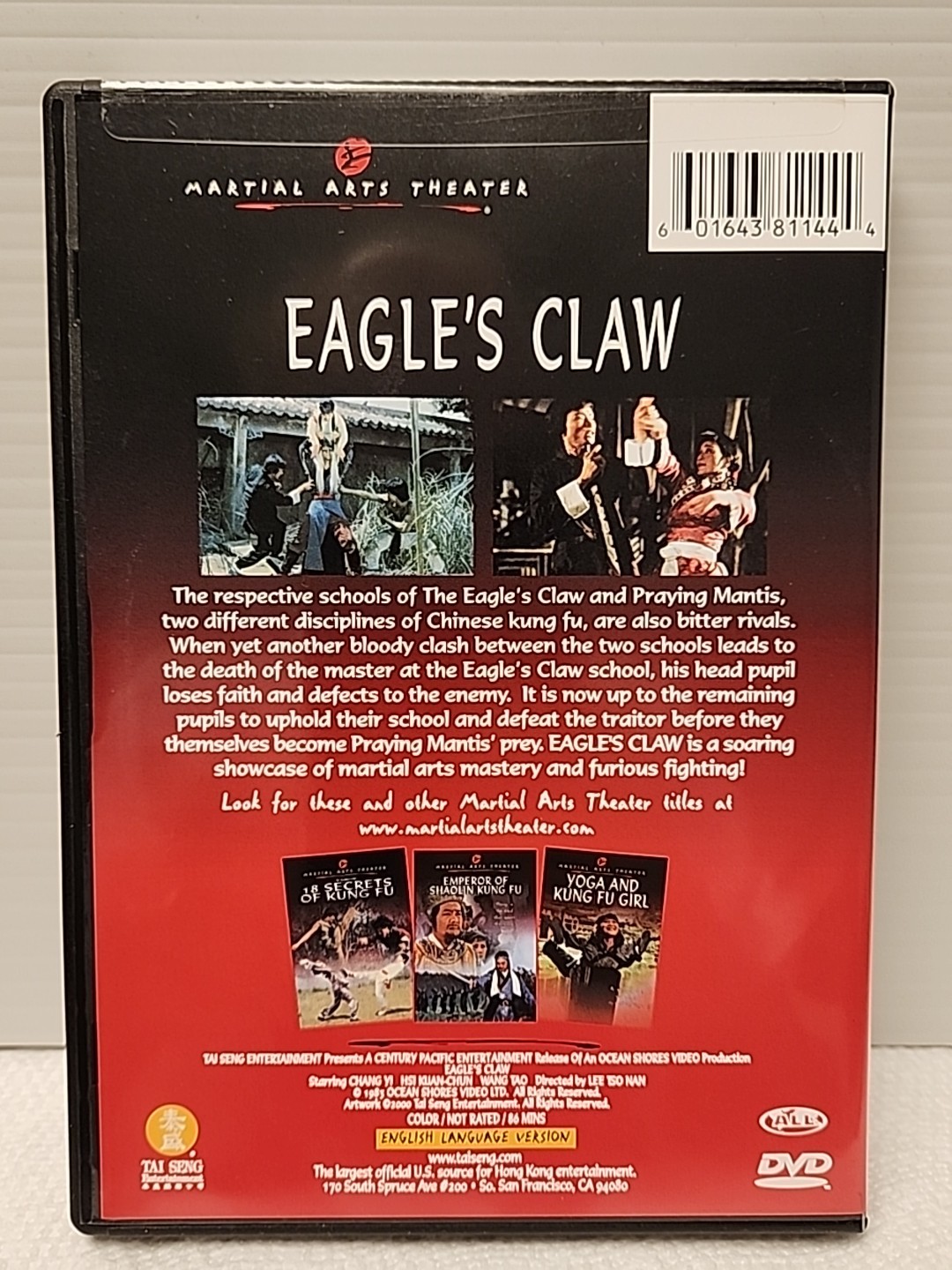 Eagle's Claw (DVD, 1978) for sale online | eBay