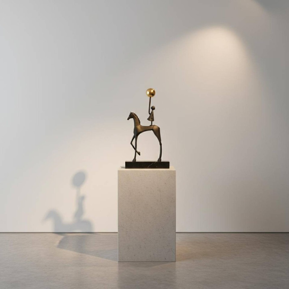 Equestrian Figure Statue Modern Art Design Abstract Horse Figurine ...