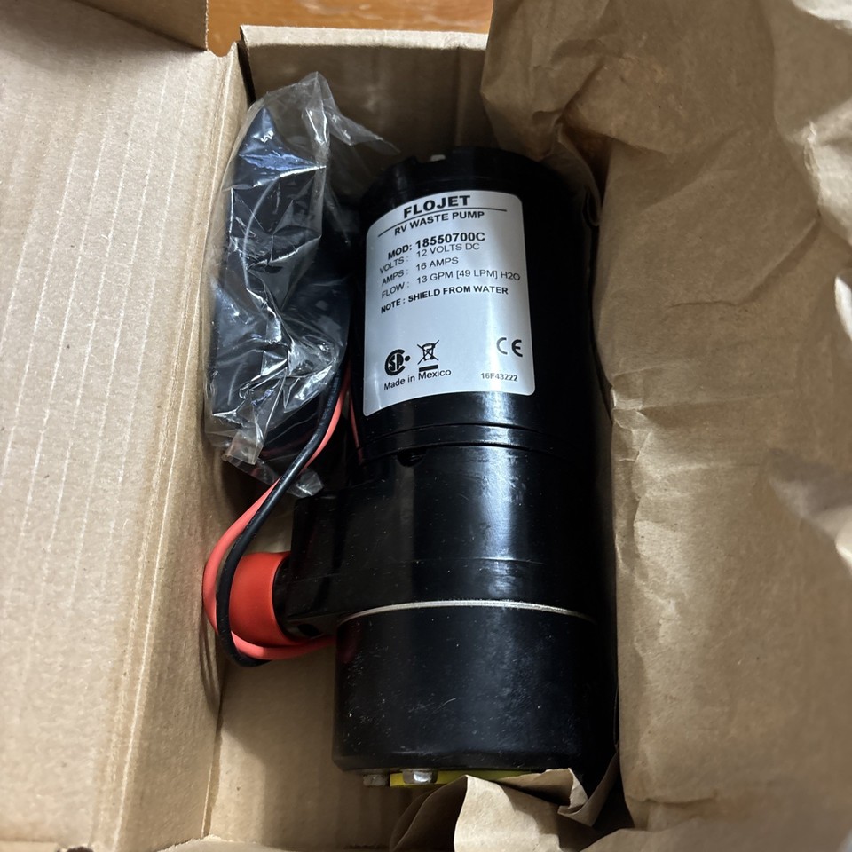 Flojet Xylem RV Waste Pump 12V #18550700C Self Priming NEW In BOX | eBay