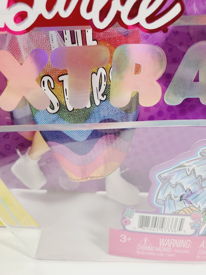 NEW 2020 Barbie Extra Doll #9 Blue Ruffled Jacket /Pet Crocodile Mattel ...