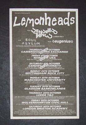Lemonheads Come on Feel the Lemonheads Tour 1993 Mini Poster Type ...