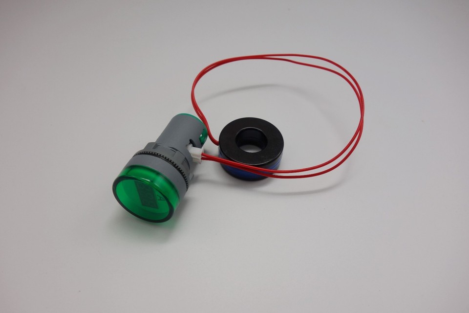 22MM Green 3 digital LED AC 0-100A Ammeter AMP Current meter Pilot ...