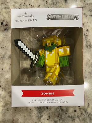 Hallmark Ornament Minecraft Gold Armor Zombie Christmas Tree Mojang ...
