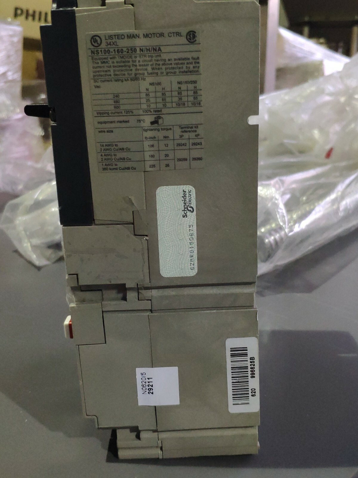 Schneider Merlin Gerin Compact NS100N NS100-160-250 N/H/NA FedEx ...
