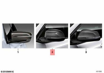 Genuine BMW X3 X4 M X5 G01 G02 G05 Exterior Mirror Cap Carbon Left ...