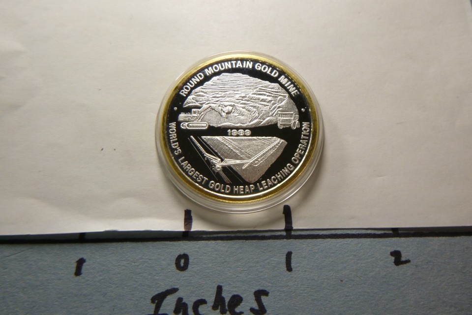 HOMESTAKE MINING ECHO BAY MINES 1989 ROUND MOUNTAIN 999 SILVER GOLD ...