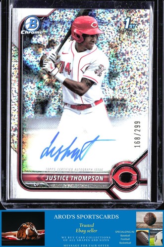 2022 Bowman *Justice Thompson **Card #CPA-JT** #'d /299 AUTO | eBay