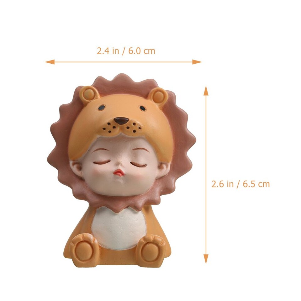 Jungle Theme Cake Decoration Party Ornaments Cute Animal Figurine Resin ...