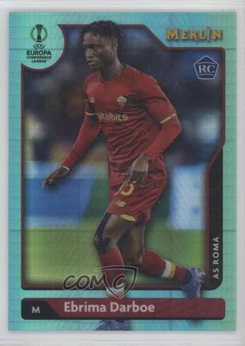 2021 Merlin Collection Chrome UCL Aqua Prism Refractor Ebrima Darboe Rookie RC | eBay