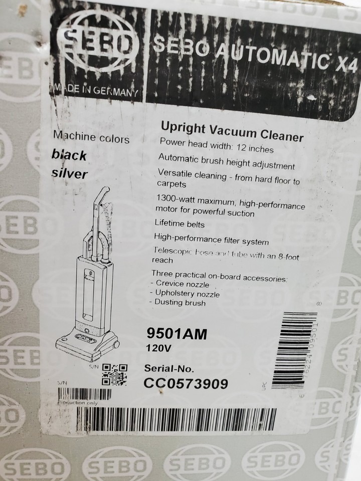 Sebo X4 Upright Vacuum Cleaner (133796-1 JRO CTRB19) | eBay