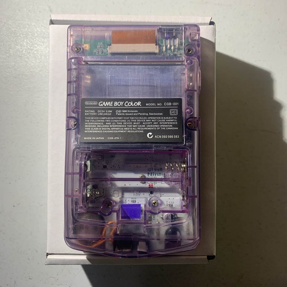 Nintendo Game Boy Color Atomic Purple New Capacitor Set and Cleaned ...