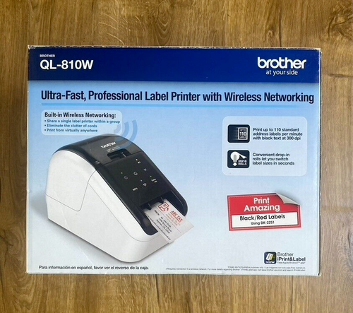Brother QL-810W Ultra-Fast Label Printer with Wireless Networking Open ...