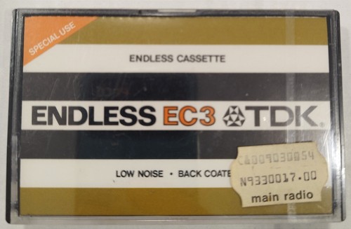 TDK ENDLESS CASSETTE TAPE EC-3 3 MINUTE SPECIAL USE ENDLESS LOOP SEALED ...