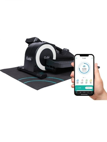 Cubii JR1+ Compact Seated Elliptical With Bluetooth & Gripii Mat. Store ...