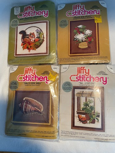Vintage Sunset Designs Jiffy Stitchery Embroidery Kits (4) | eBay