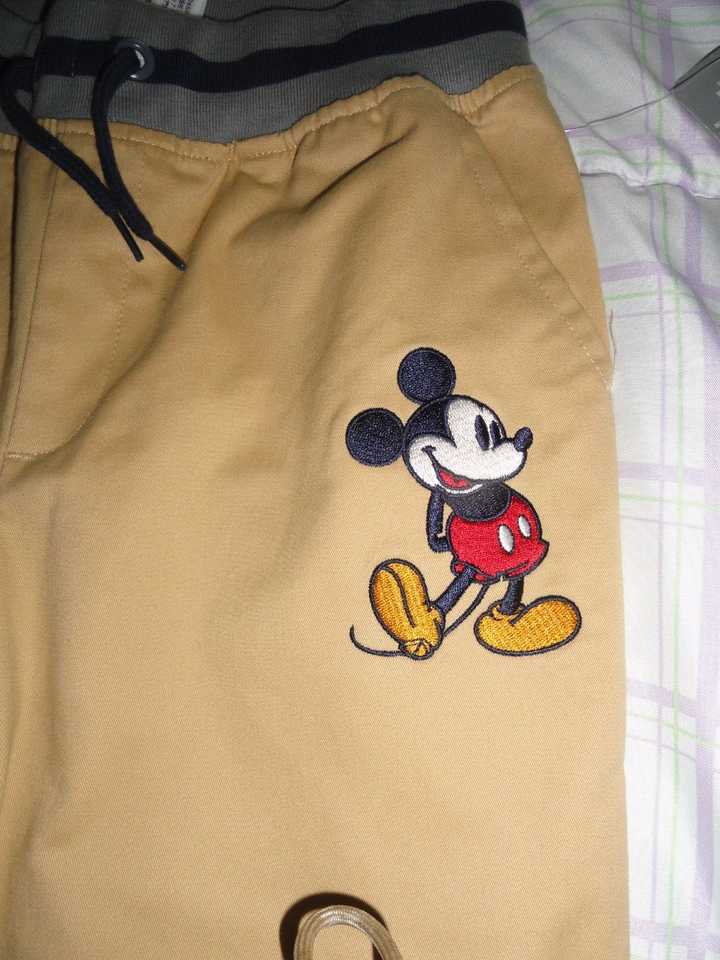 XL 12/14 Boys Khakis Embroidered Mickey Mouse Disney Pants NWT | eBay