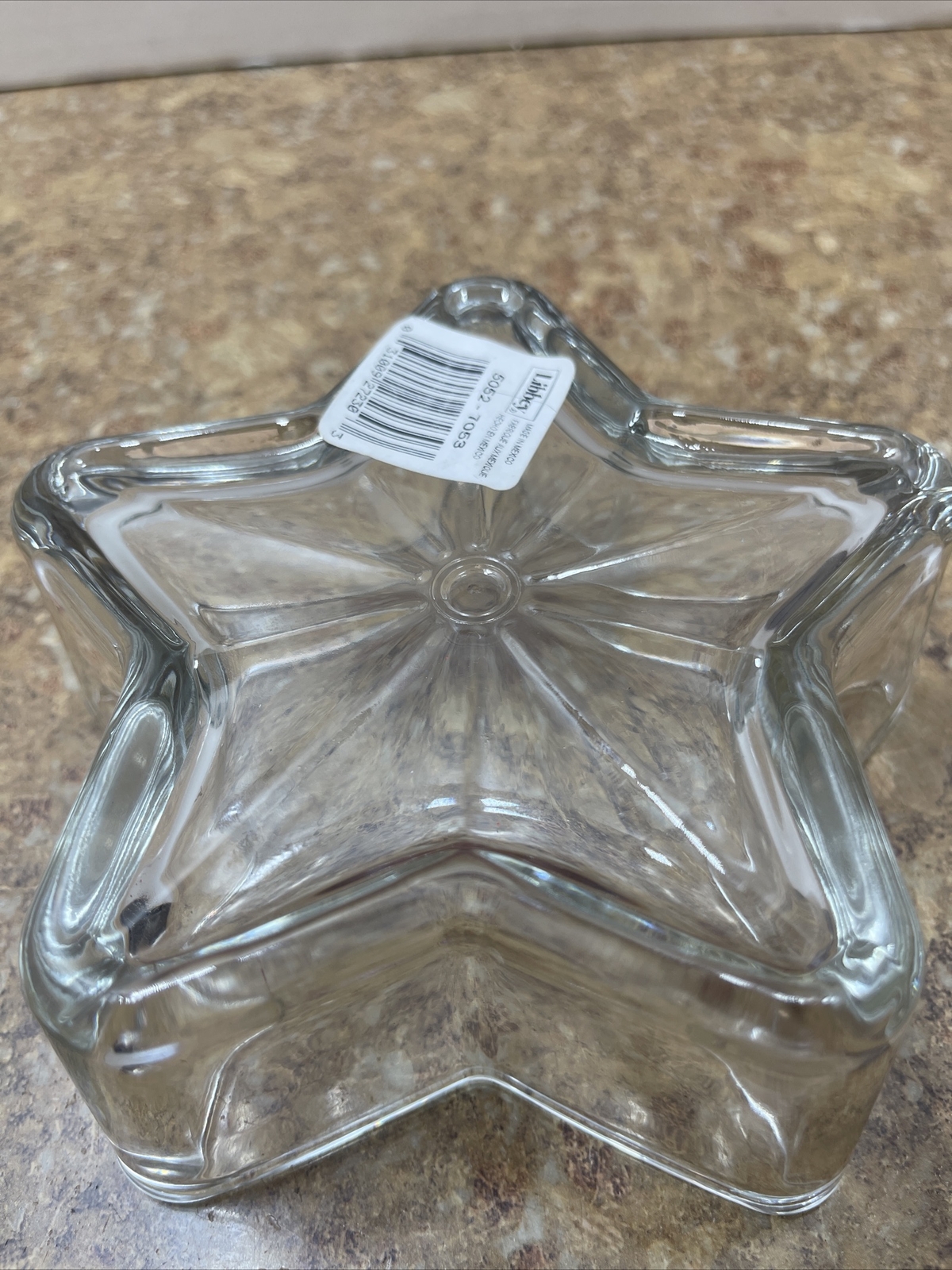 Set of 2 Libbey Star Shaped Clear Glass Bowls or Candy Dish for sale ...