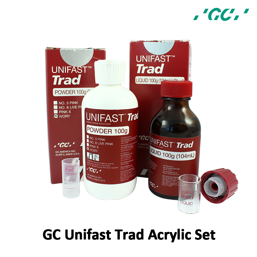 Dental Lab Crown&Bridge Temp GC Unifast Trad Acrylic Powder Liquid Set ...