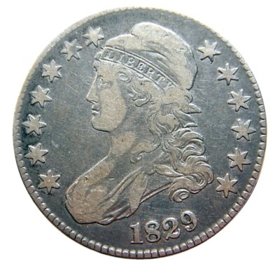 Capped bust silver half dollar 1829 attractive collector coin | eBay