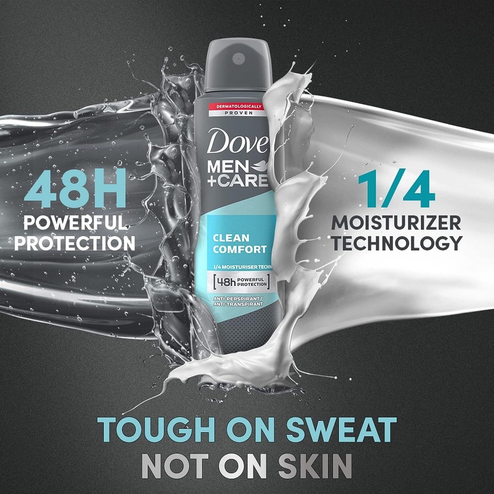 Dove Men+Care Clean Comfort Deodorant Body Spray, 150ml (Pack of 3 ...