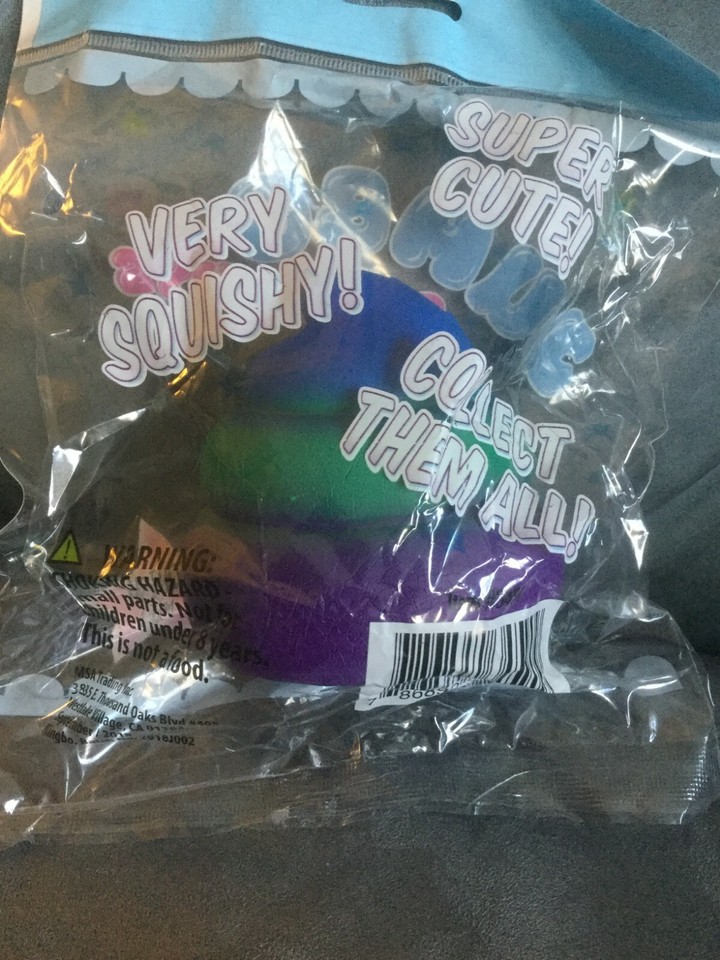 MSA TRADING, INC. JUMBO SKWISHYS SOFT SQUISH 4" PURPLE, GREEN, BLUE ...