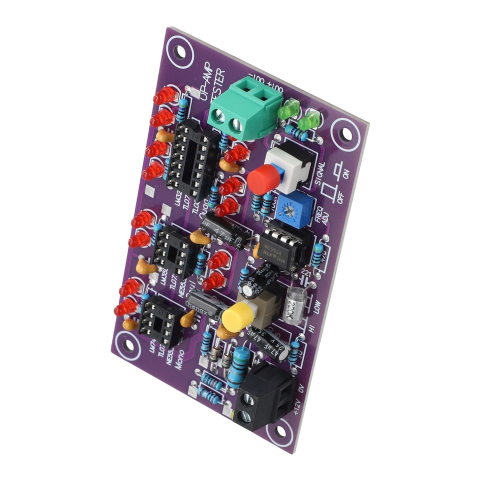 Pour Test de Circuit Op Amp Test Board LED Indicateur Board Double Op ...