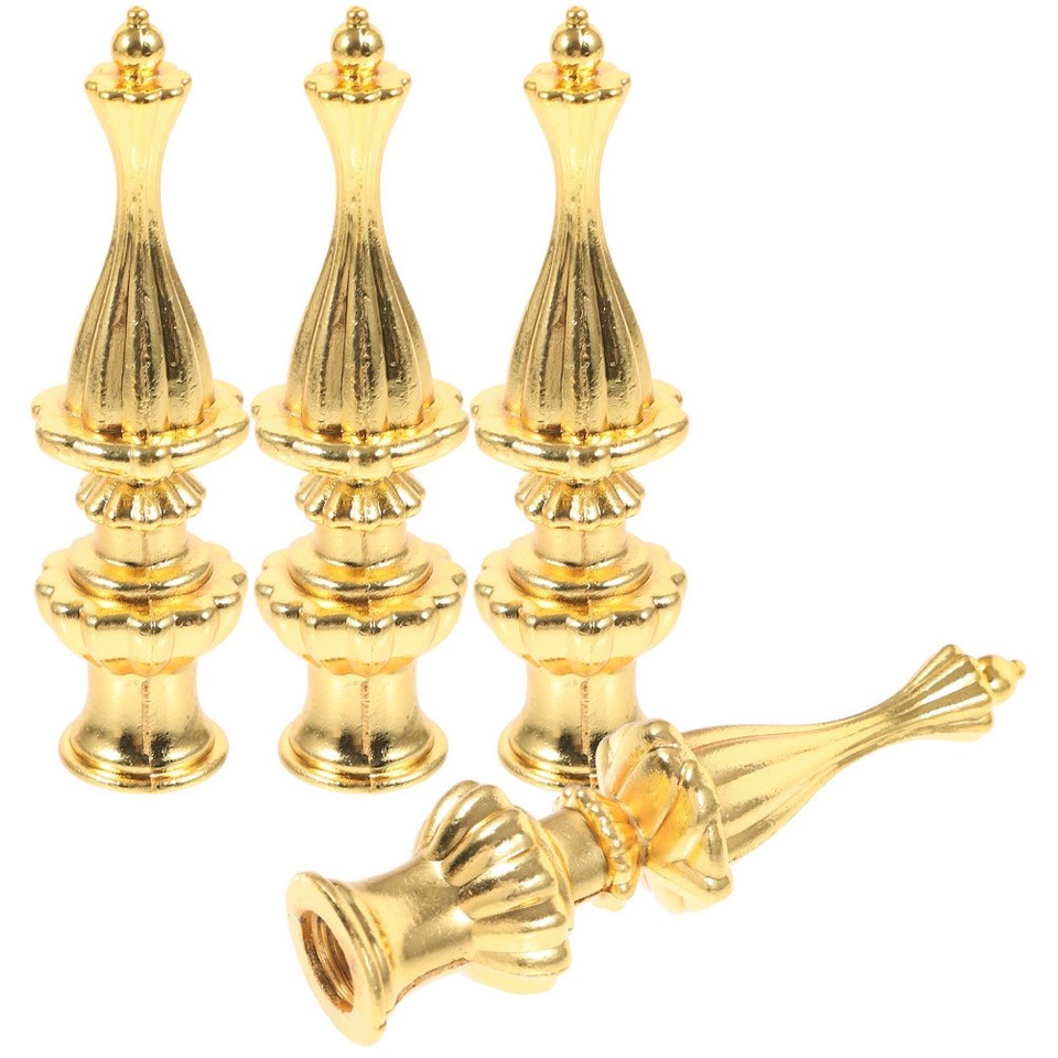 4 pcs Desk Lamp Finials Decorative Lamp Finials Caps Metal Lamp Finials ...