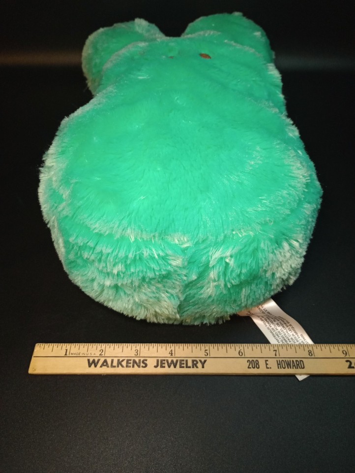 PEEPS Marshmallow Mint Green Rabbit Jumbo 16 in Plush Stuffed Animal ...