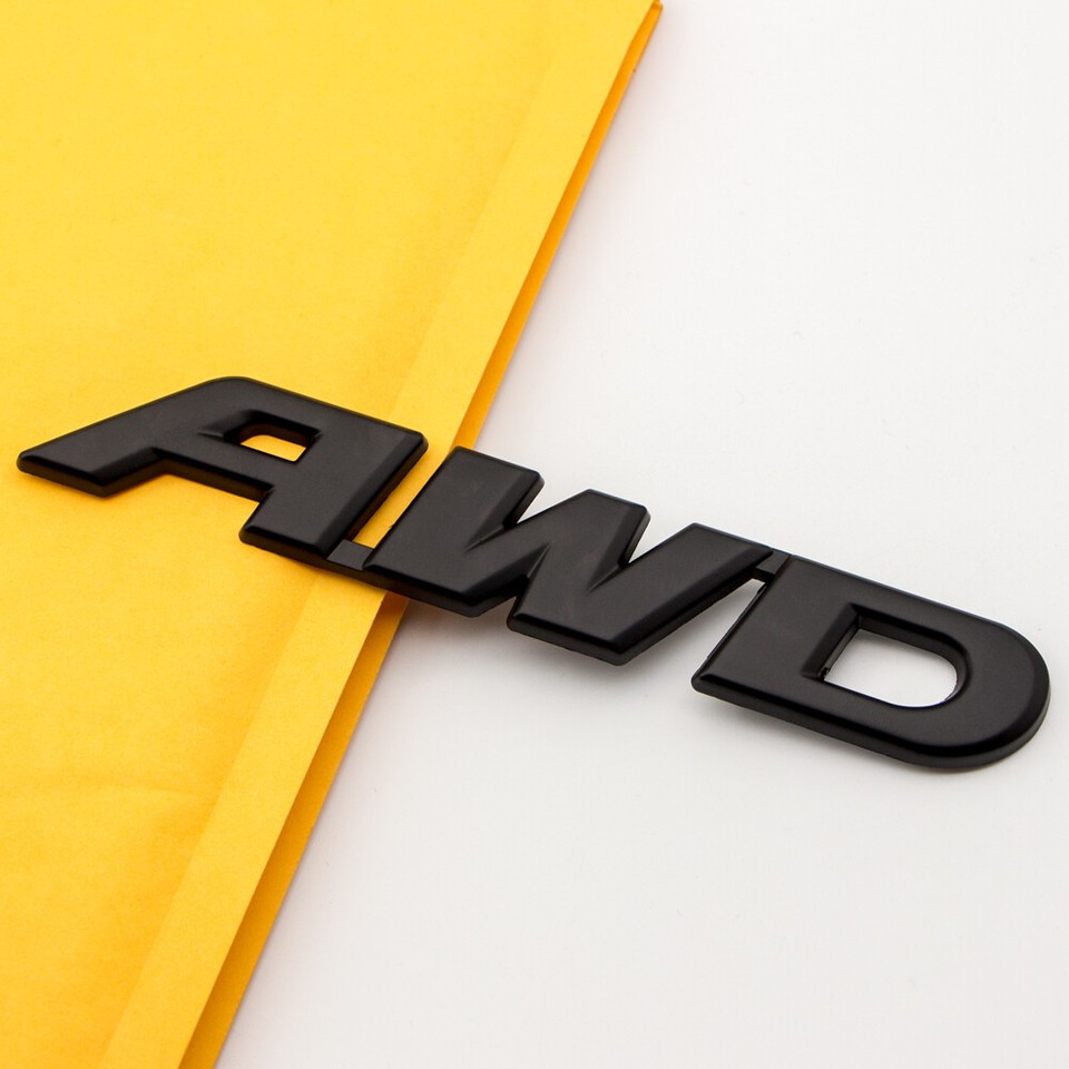 Metal Black Large AWD Logo Letter 4x4 4wd Emblem All Wheel Drive Badge ...