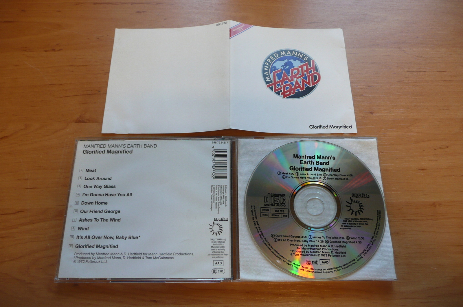 @ CD MANFRED MANN'S EARTH BAND - GLORIFIED MAGNIFIED / BRONZE 1987 ORG ...