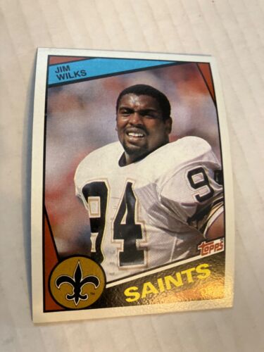 NEW ORLEANS saints San Diego state Jim wilks 1984 topps rooki footbal ...