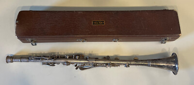 Vintage Holton Collegiate One Piece Metal Clarinet Elkhorn Wi. 1940s ...