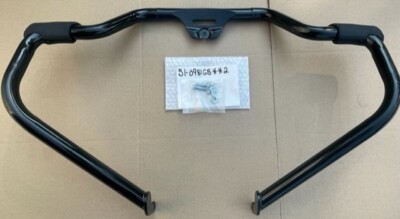 2018+ Black Harley Softail Mustache Engine Guard 49000141 Highway Bar ...