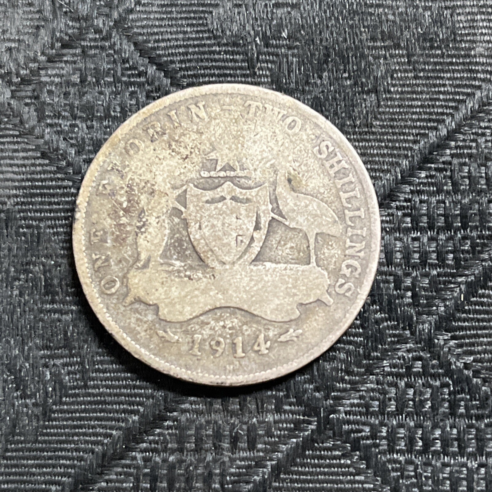 1914 H Australia 1 Florin George V Emu Kangaroo WWI Key Date Heaton | eBay