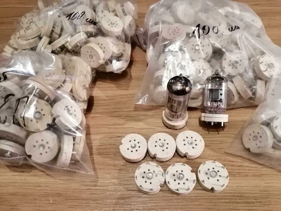 Ceramic Tube Socket Valve Base B7G for 6X4 6Z4 EF95 EAA91 EC92 EF91 NOS ...