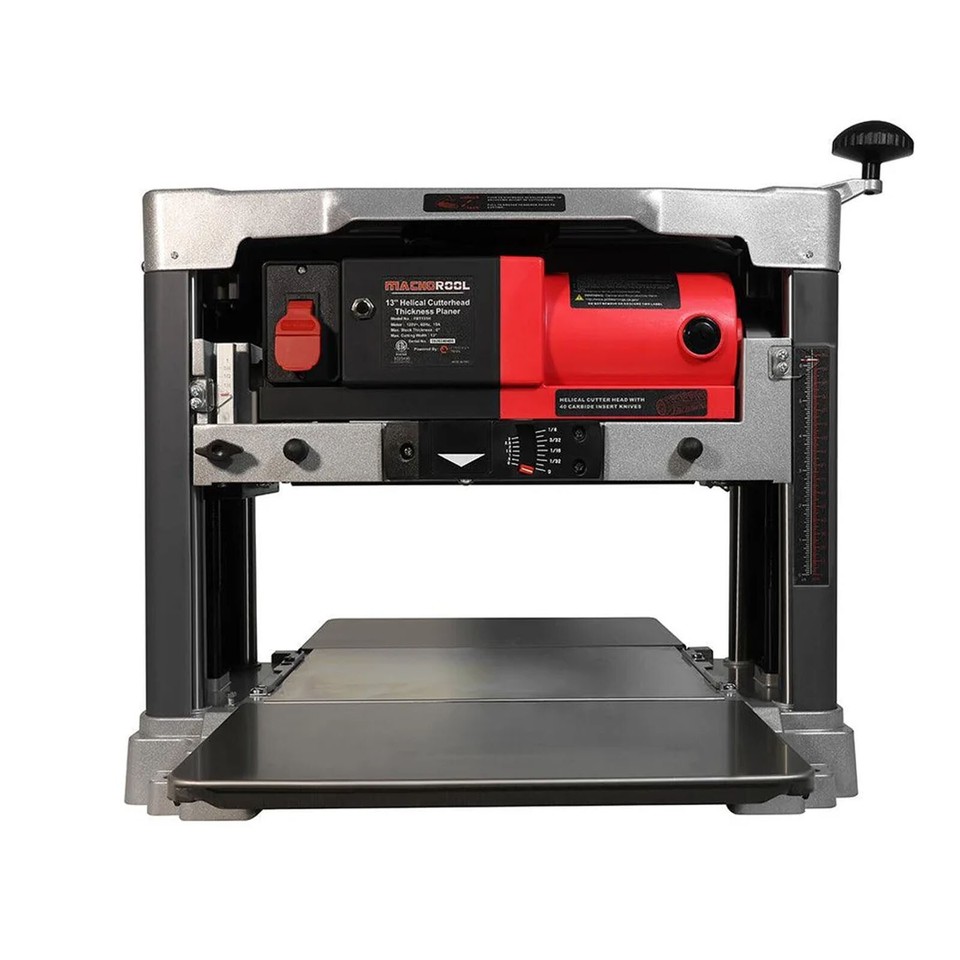 13 in Thickness Planer 1800W Wood Planer with Helical Cutterhead for ...