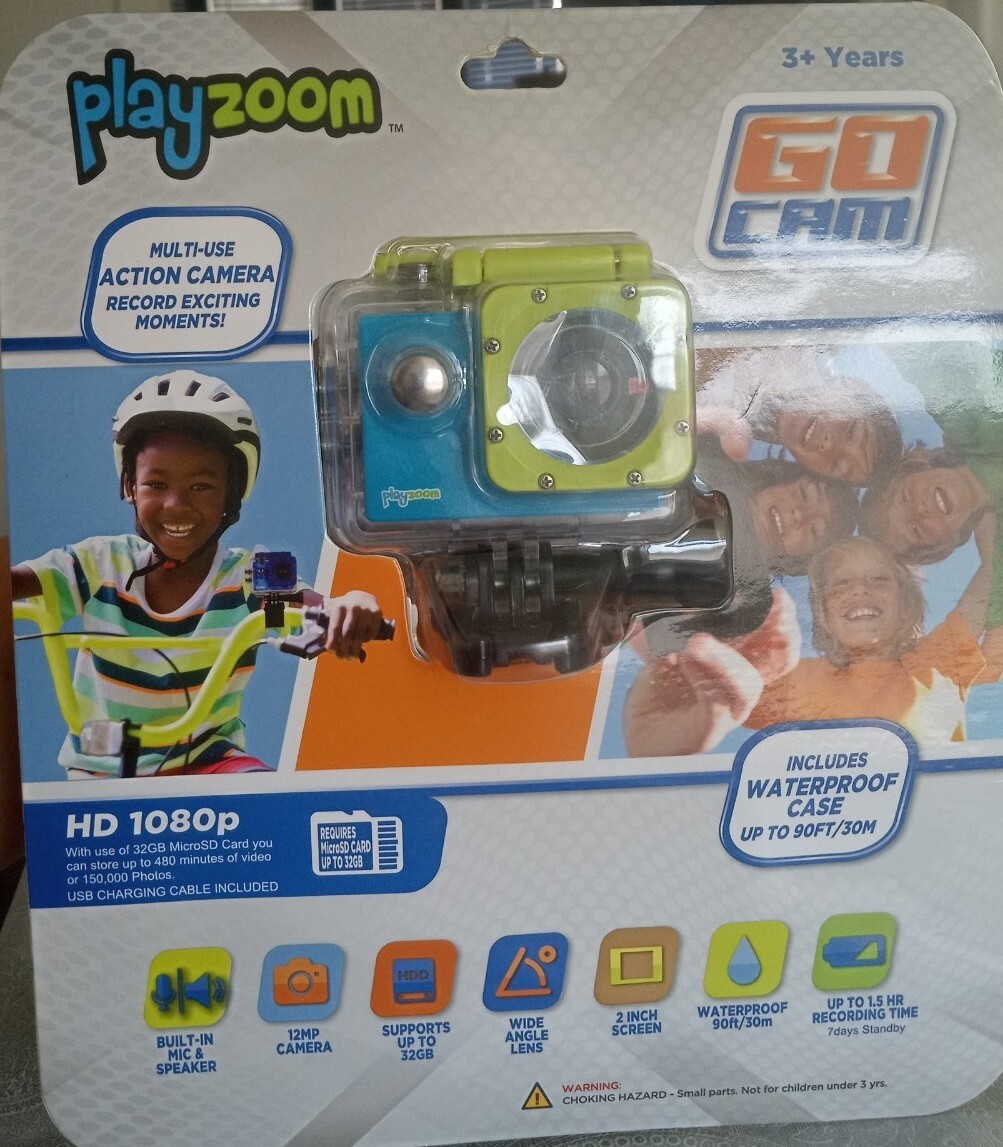 NEW Playzoom Go Cam HD 1080P Kids Action Camera with Waterproof Case | eBay