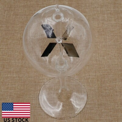Crookes Radiometer Spinning Vanes Glass Light Mill School Educational ...