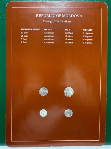 Franklin Mint Coins Of All Nations Set - Moldova 4 coins with card | eBay