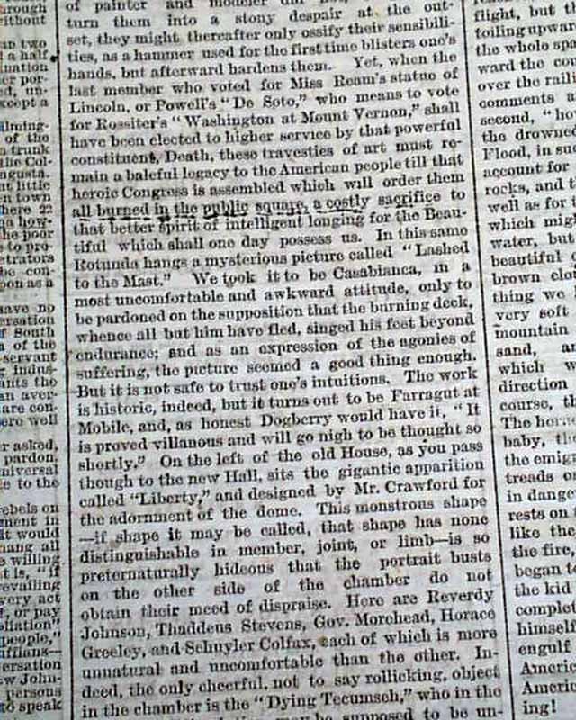 Great THE UNITED STATES CAPITOL Congress Building Description 1867 ...