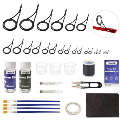 Aventik Fishing Rod Eyelet Repair Kit Complete, Emergency Quick-Fix ...