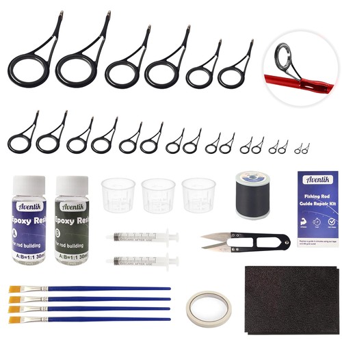 Aventik Fishing Rod Eyelet Repair Kit Complete, Emergency Quick-Fix ...