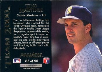Tino Martinez 1992 Pinnacle 62 Seattle Mariners Baseball Card | eBay