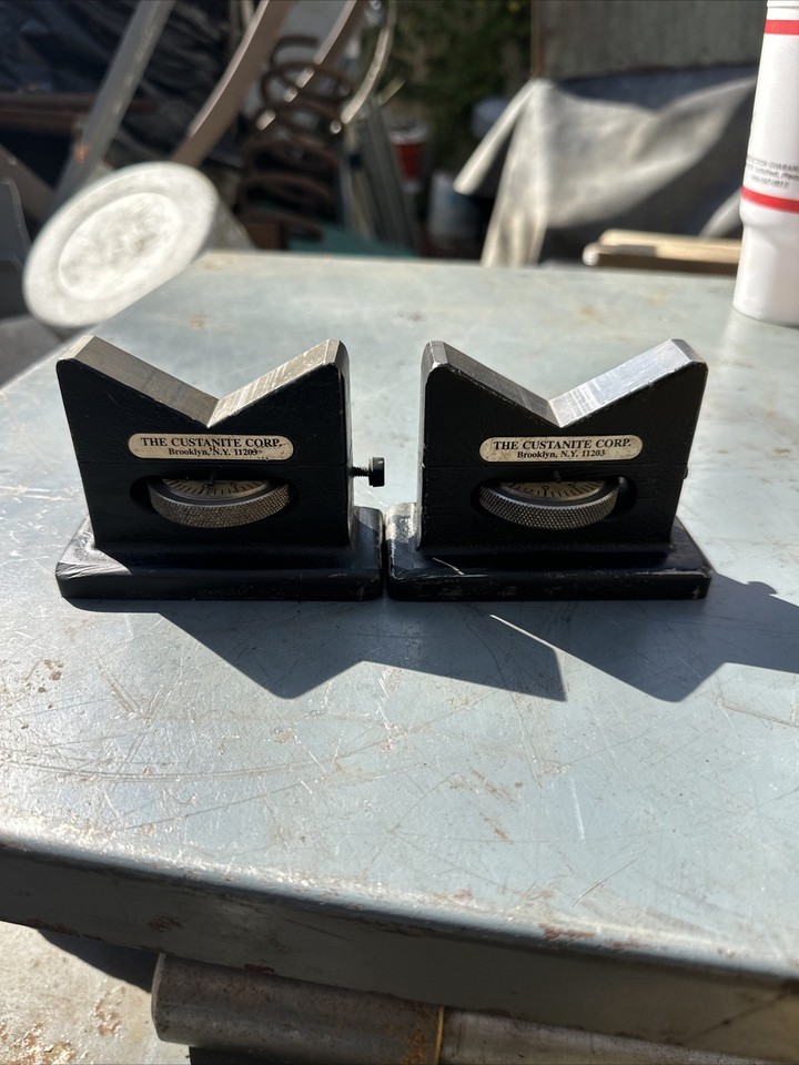 Custonite Adjustable MICRO-RISE V BLOCK SET Vee Machinist Inspection ...