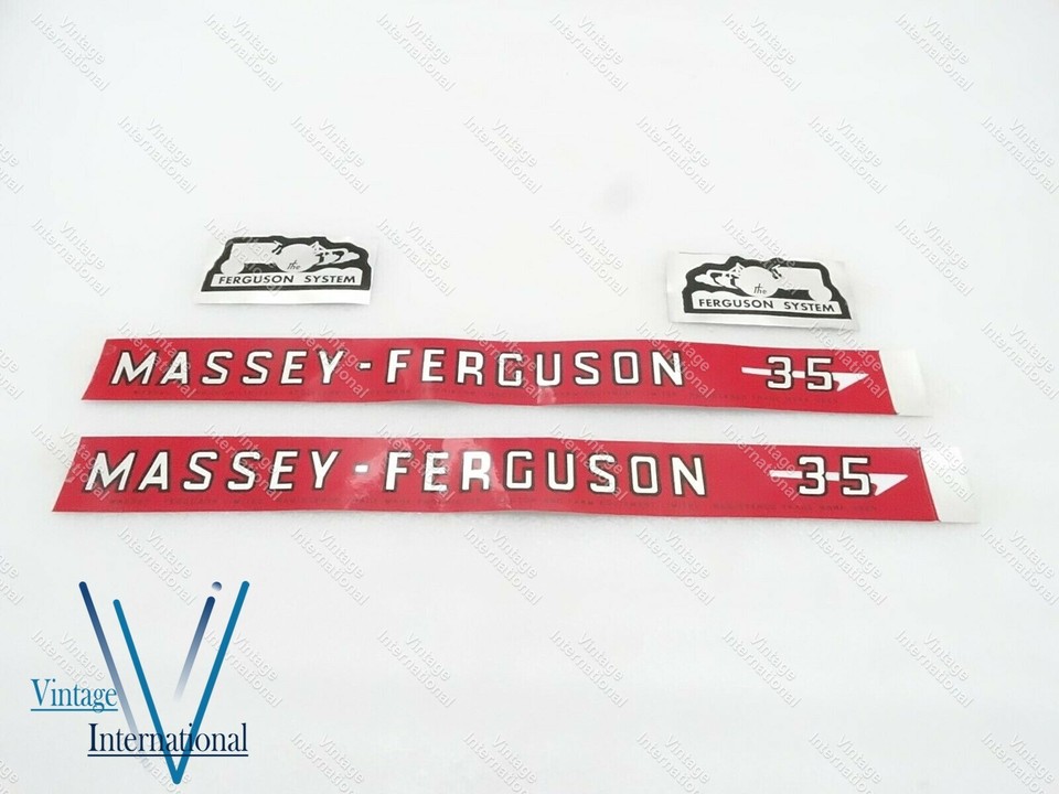 For Massey Ferguson 35 Tractor Decal Sticker Transfer Set New | eBay